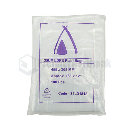 18 X 12″ Clear Plastic LDPE Bags – 35um | Packaging, Cups, Plates ...