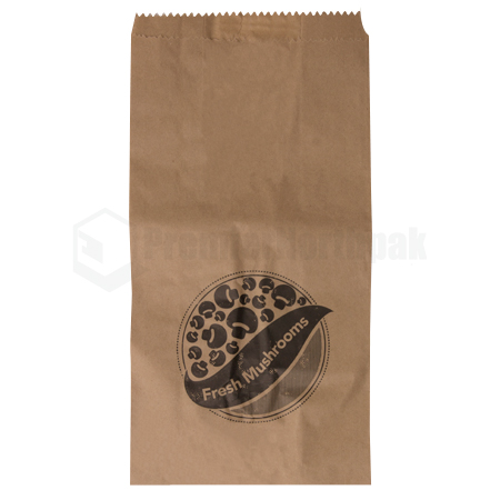 Mushroom Paper Bag *Printed* BROWN | Packaging, Cups, Plates, Trays ...